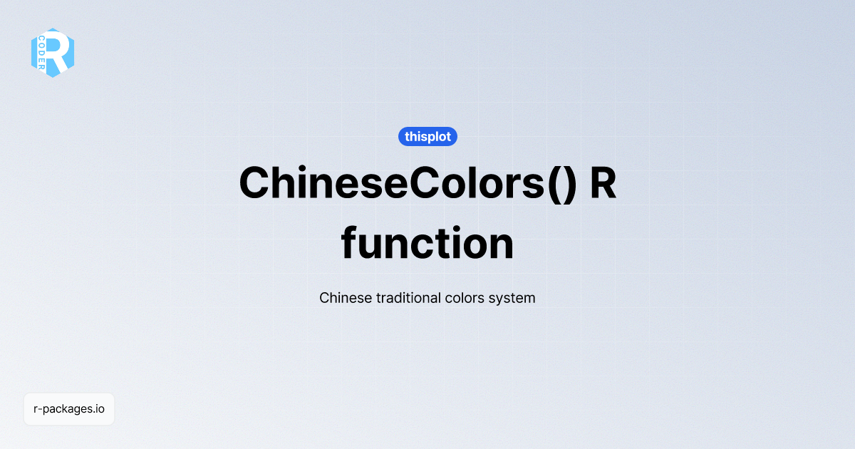 ChineseColors() R function from [thisplot] | R PACKAGES