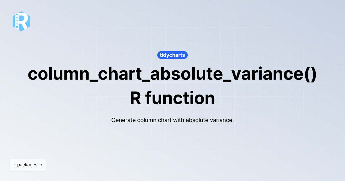column_chart_absolute_variance() R function from [tidycharts] | R PACKAGES