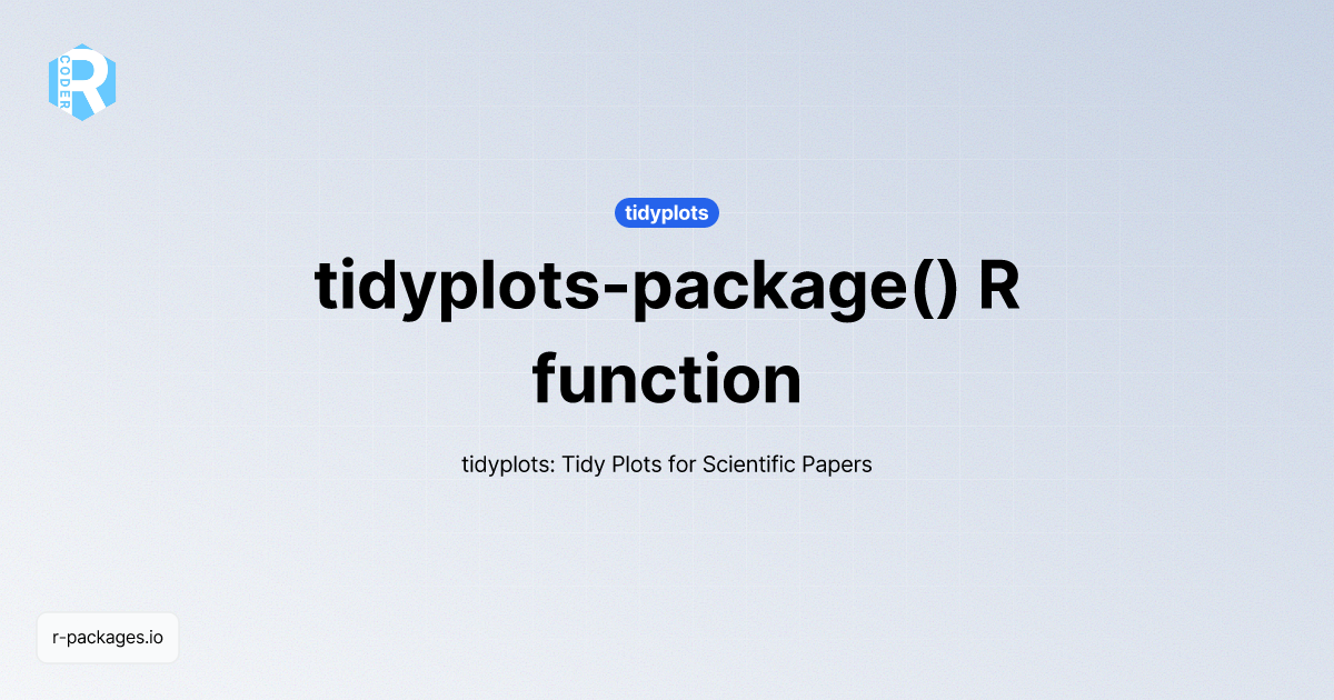 tidyplots-package() R function from [tidyplots] | R PACKAGES