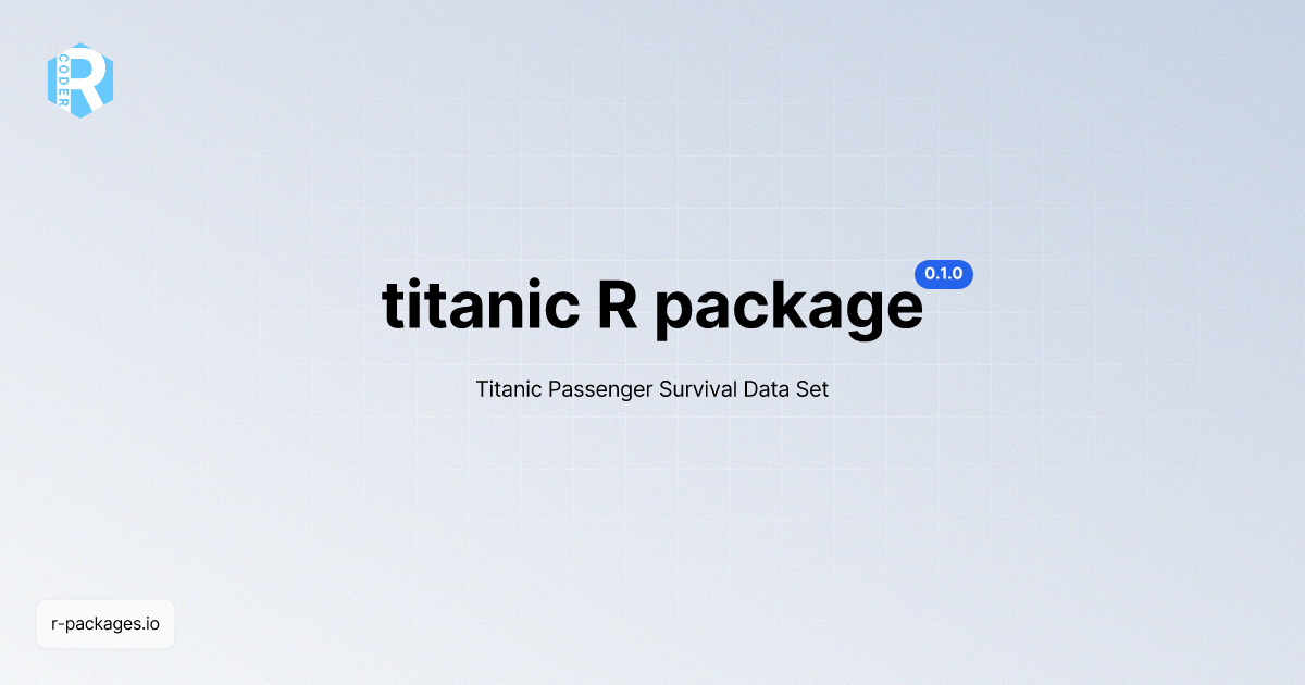 titanic R package [Documentation] | R PACKAGES
