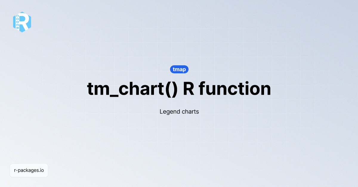 tm_chart() R function from [tmap] | R PACKAGES