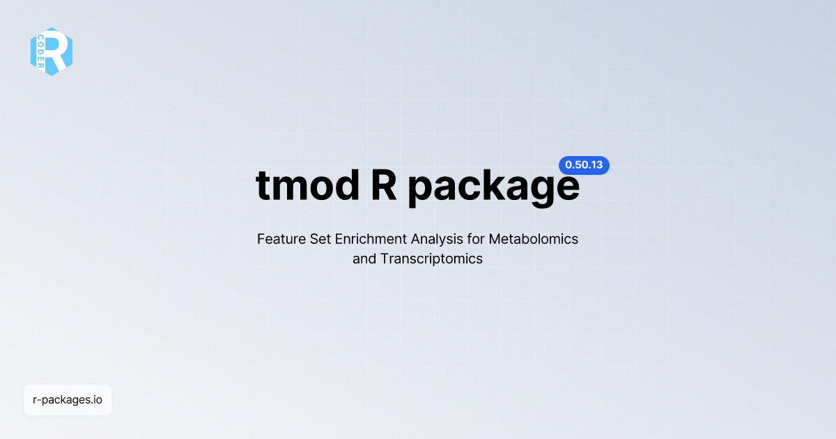 tmod R package [Documentation] | R PACKAGES