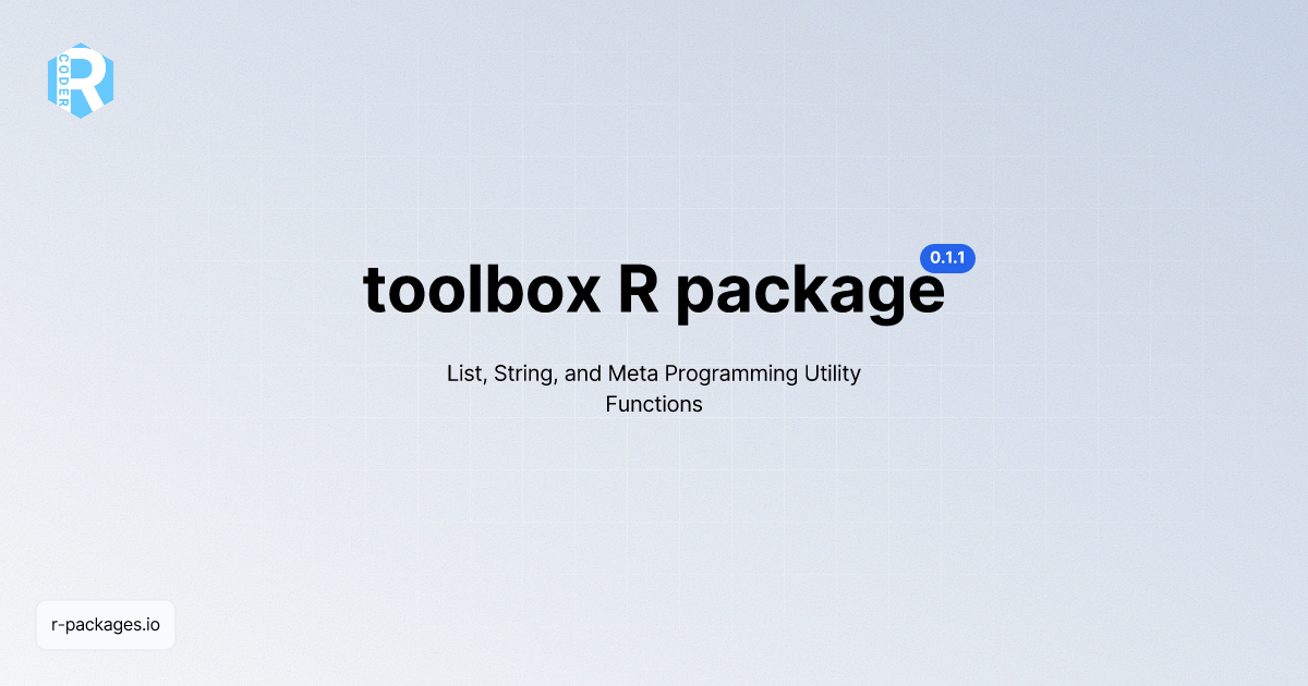 toolbox R package [Documentation] | R PACKAGES