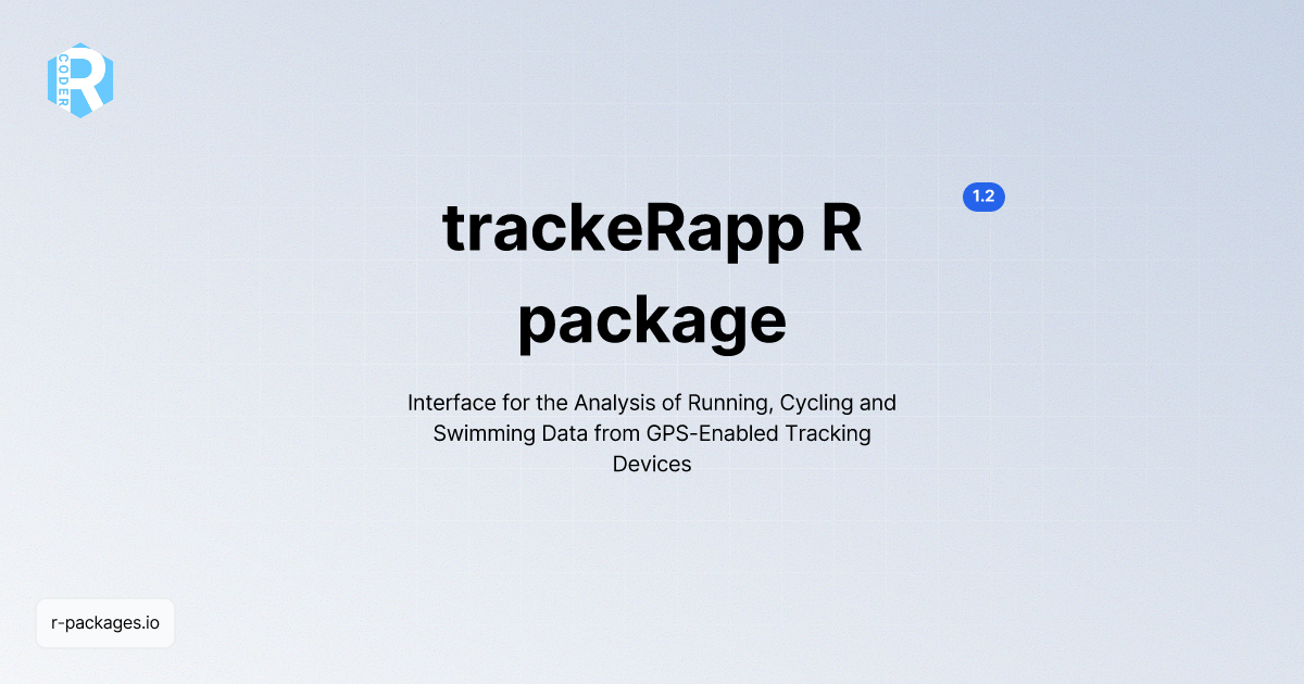trackeRapp R package [Documentation] | R PACKAGES