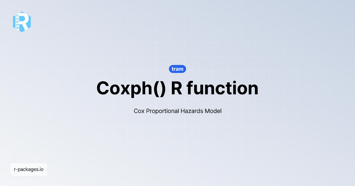Coxph() R function from [tram] | R PACKAGES