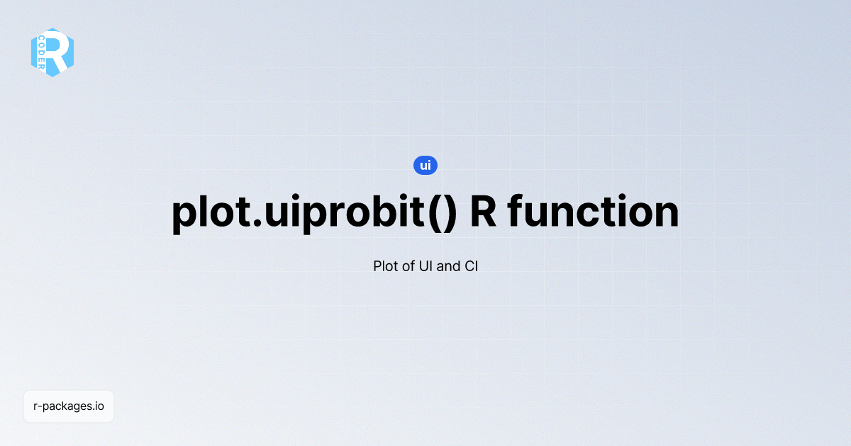 plot.uiprobit() R function from [ui] | R PACKAGES