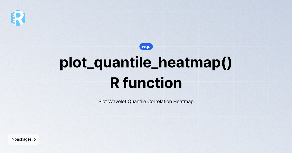 plot_quantile_heatmap() R function from [wqc] | R PACKAGES